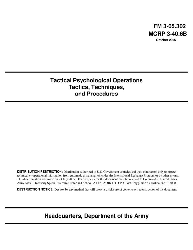 fm3-05-302 | Targeted Individuals Data & Documents