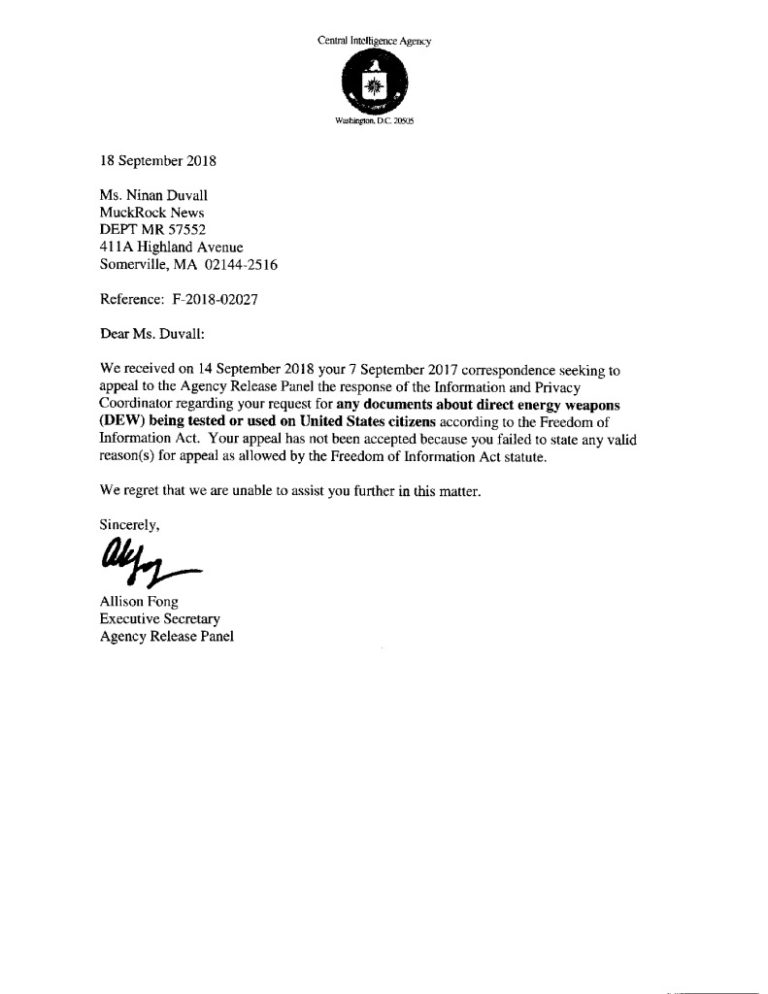 FOIA Requests – Targeted Individuals Data & Documents